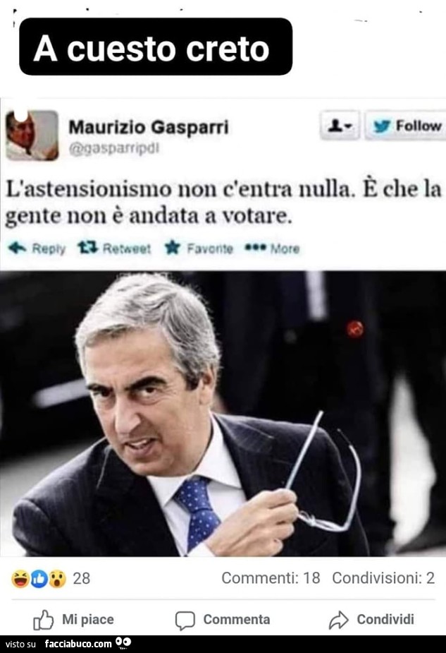 Tutti i meme su Maurizio Gasparri - Facciabuco.com