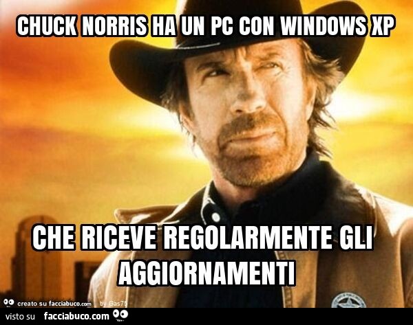Chuck norris ha un pc con windows xp che riceve regolarmente gli ...
