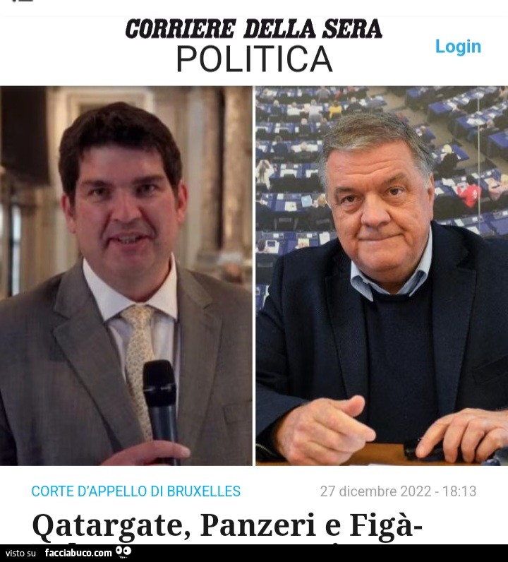 Tutti i meme su QUATARGATE - Facciabuco.com