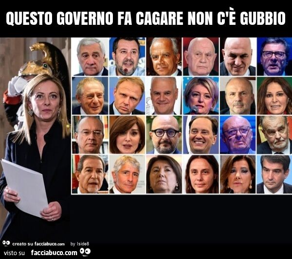 Questo governo fa cagare non c'è gubbio - Facciabuco.com