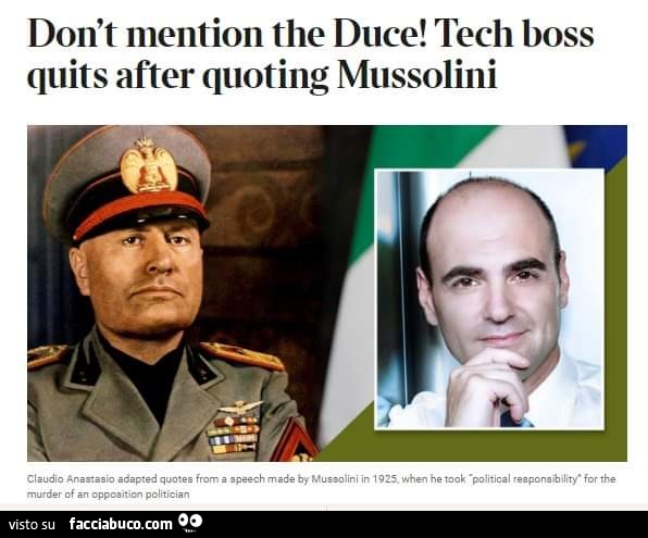 Tutti i meme su Benito Mussolini - Facciabuco.com