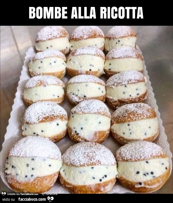 Bombe alla ricotta - Facciabuco.com