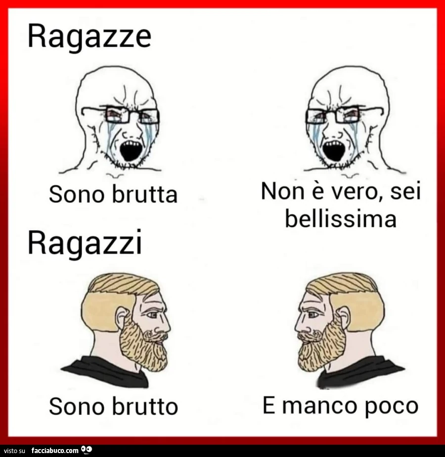 Ragazze Sono Brutta Non è Vero Sei Bellissima Ragazzi Sono Brutto E 6863