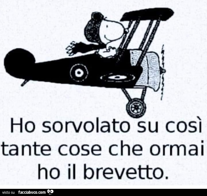 E smettetela di fare gli elicotteri che tanto non avete manco le pale ...