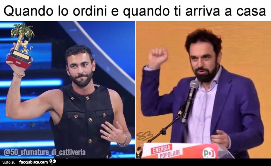 QUANDO LO ORDINI E QUANDO TI ARRIVA A CASA - Facciabuco.com