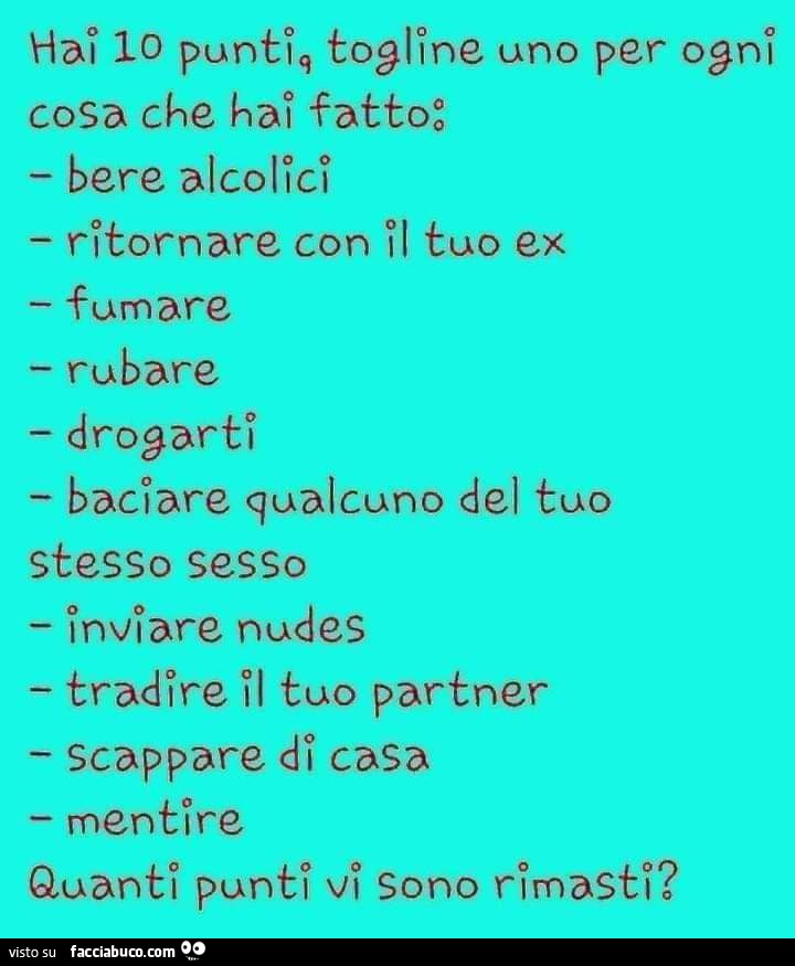 Uno solo me ne è rimasto, dite che devo rimediare? ? ? ? ?… - Facciabuco.com
