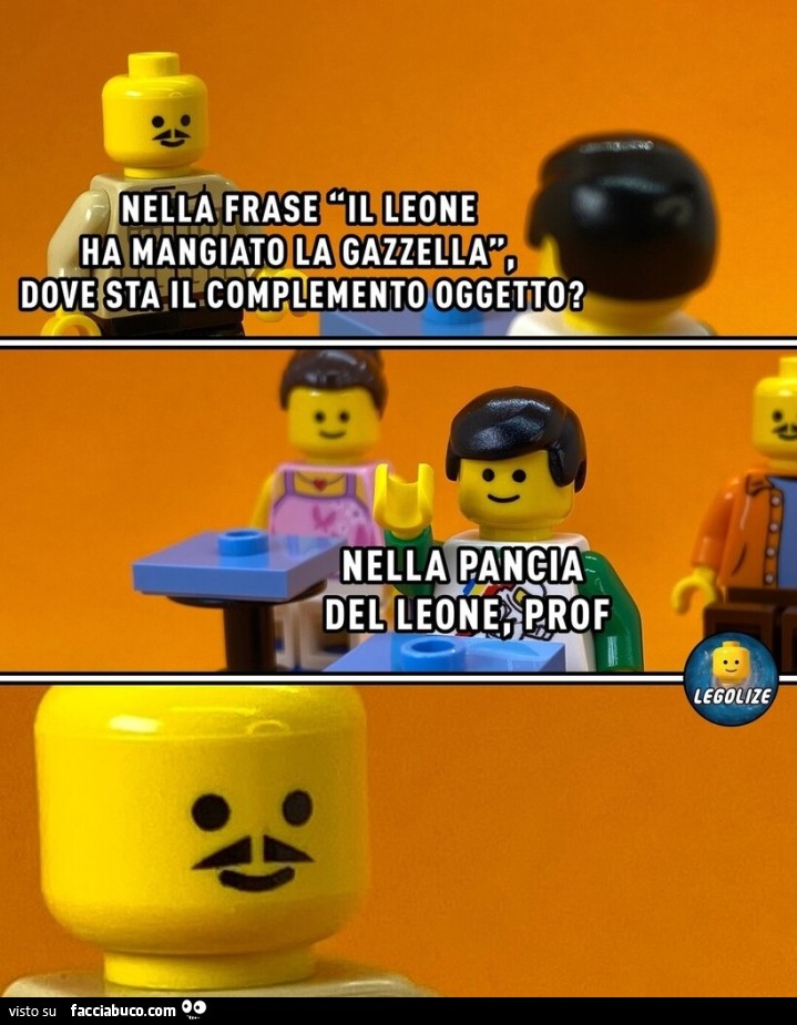 Nella frase il leone ha mangiato la gazzella dove sta il complemento ...