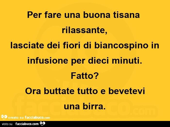Per fare una buona tisana rilassante, lasciate dei fiori di biancospino ...