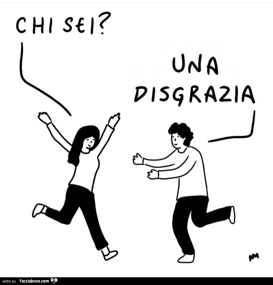 Chi sei? Una disgrazia - Facciabuco.com