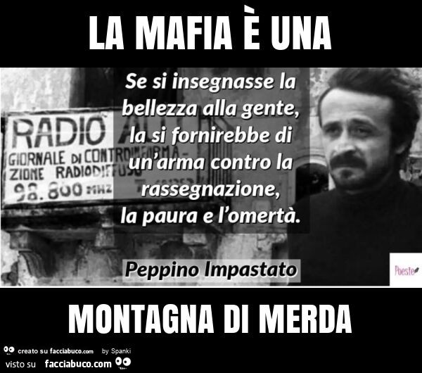 La mafia è una montagna di merda - Facciabuco.com